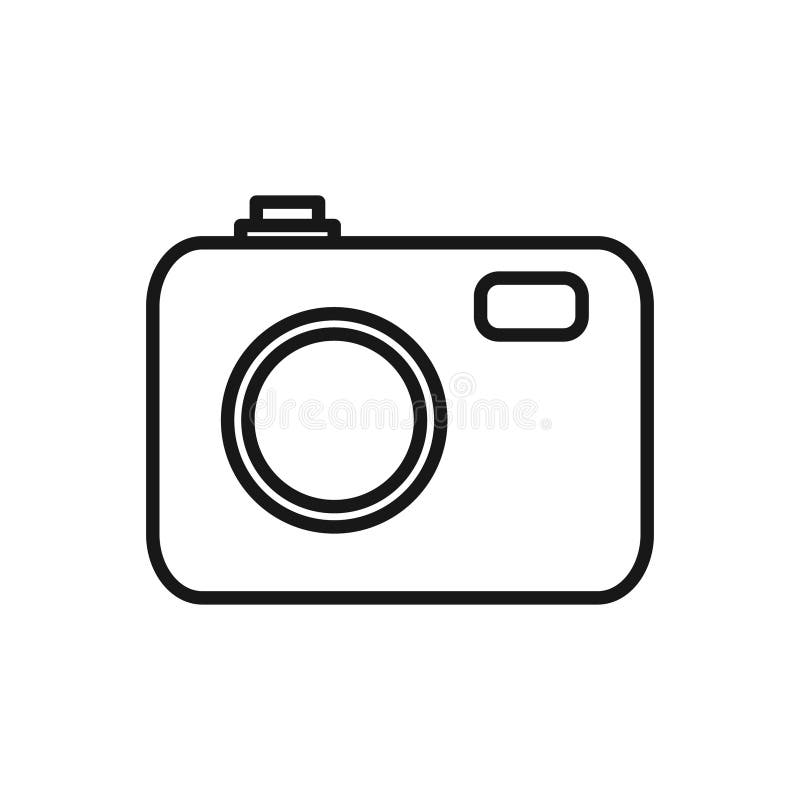 Editable Icon of Camera, Vector Illustration Isolated on White ...