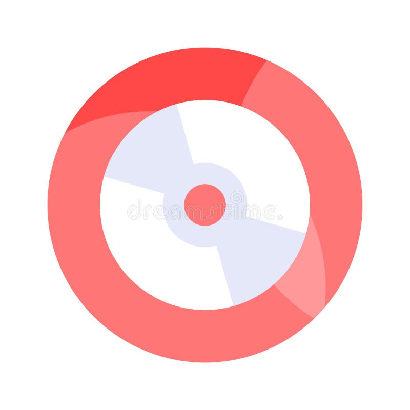 An Editable Icon of Compact Disc in Flat Style, Premium Vector Stock Vector - Illustration of ...