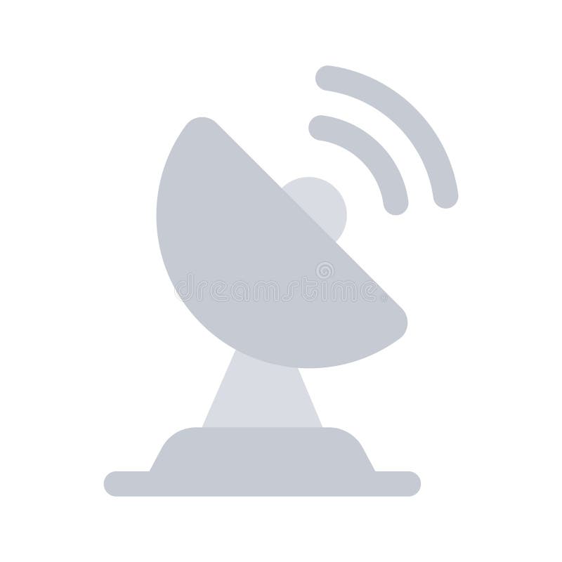 An Editable Icon of Parabolic Dish, Broadcasting Satellite Vector Stock ...