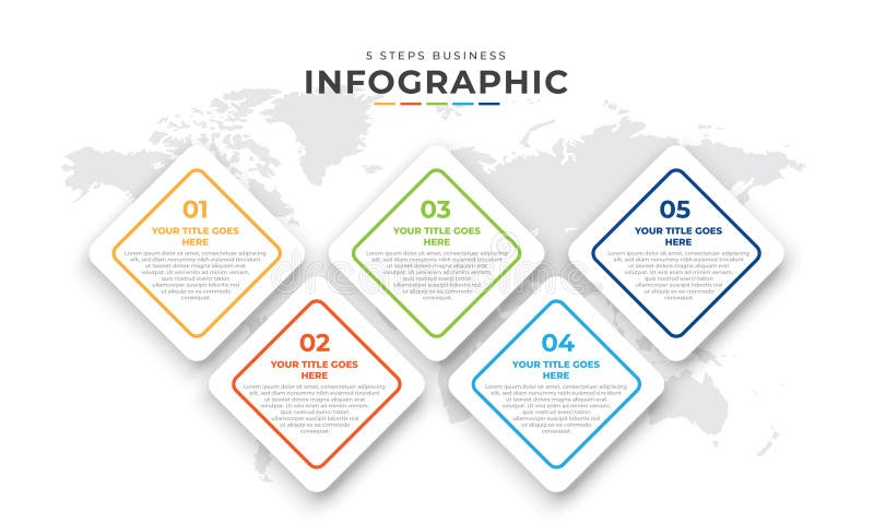 Editable Infographic Design. 5 Steps Business Infographic Process or ...