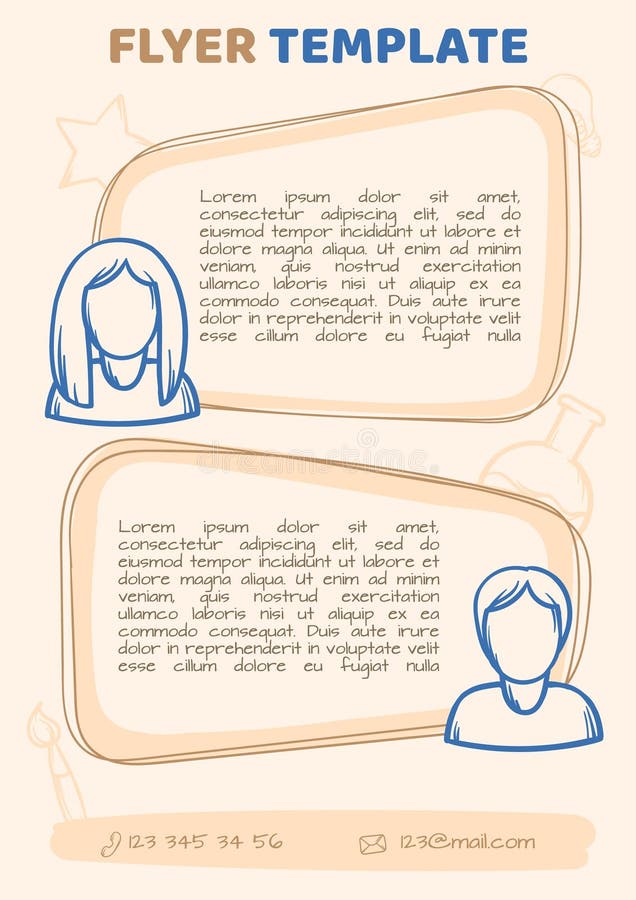 Editable Information Flyer Template for Students. Vector Layout for ...