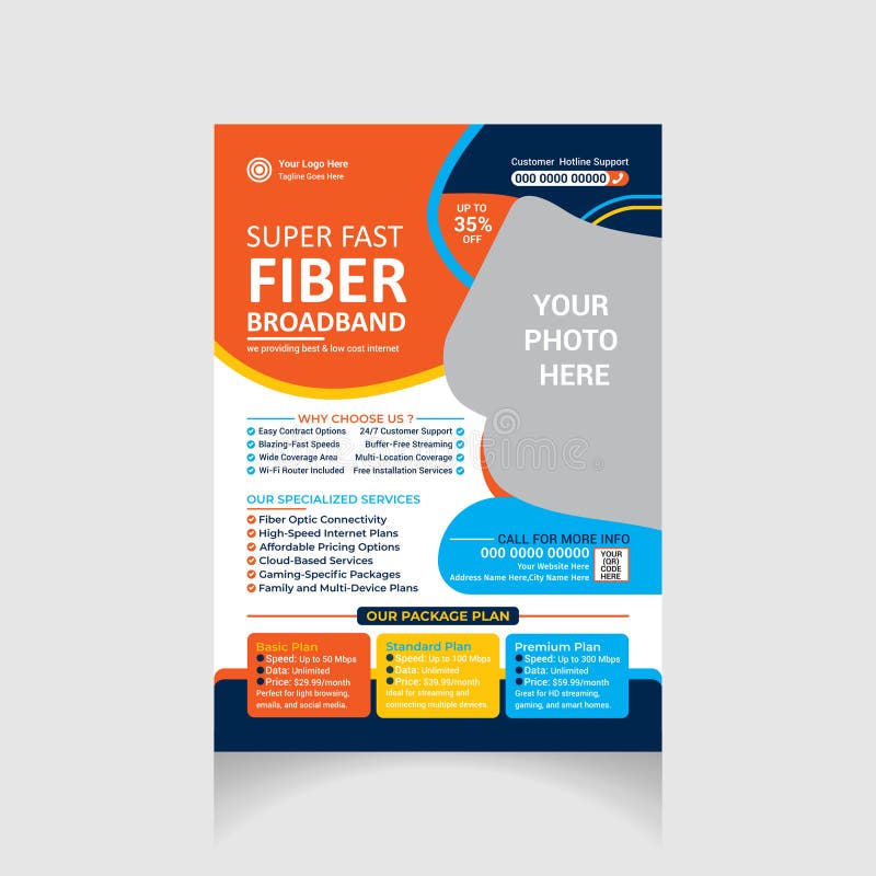 Editable Internet Broadband Flyer Design Template Stock Vector ...