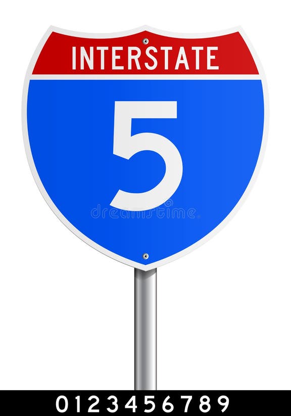 Editable Interstate sign stock vector. Illustration of numbers - 24327747