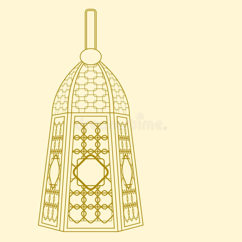 Editable Standing Ramadan Arabian Lamp Isolated Vector Illustration ...