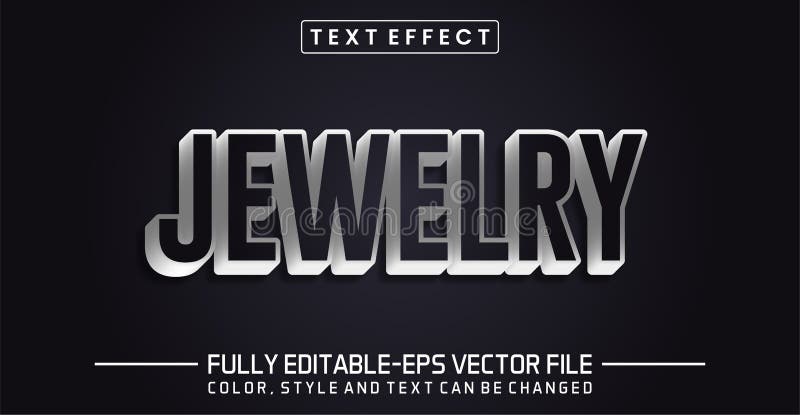 Editable Jewelry Text Effect Stock Vector - Illustration of text ...