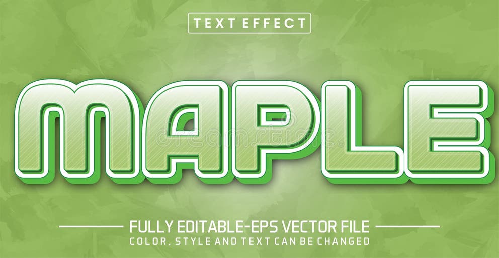 Editable Maple Text Effect - Maple Text Style Theme Stock Vector ...