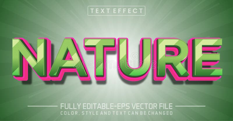Editable Nature Text Style Effect - Text Style Concept Stock Vector ...