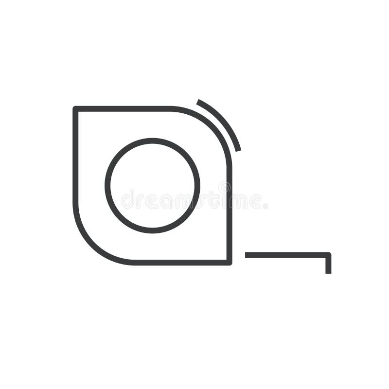 Editable Outline Ruler Vector Icon Isolated on White Transparent ...