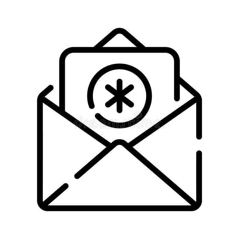 An Editable Outline Style Icon of Insurance Letter Envelope Stock ...