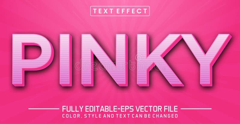 Editable Pinky Text Style Effect - Text Style Concept Stock Vector ...