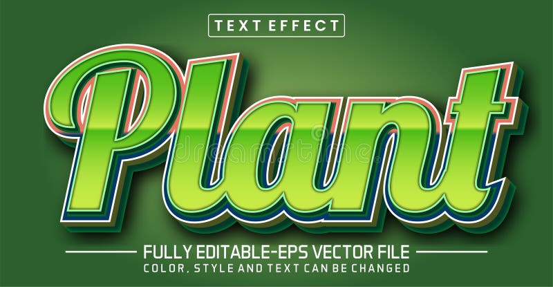 Editable Plant Text Effect - Plant Text Style Theme Stock Vector ...