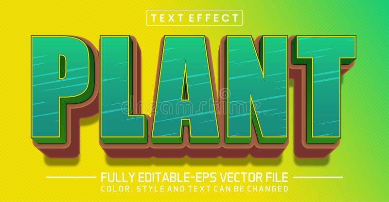 Editable Plant Text Style Effect - Text Style Concept Stock Vector ...