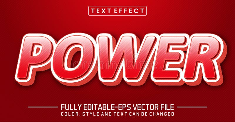 Editable Power Text Effect - Power Text Style Theme Stock Vector ...