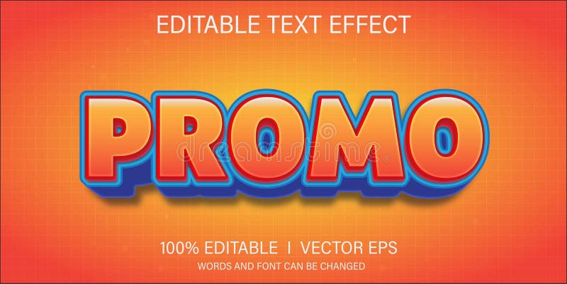 Promo Vector Text Effect with Modern Style Design Stock Vector ...