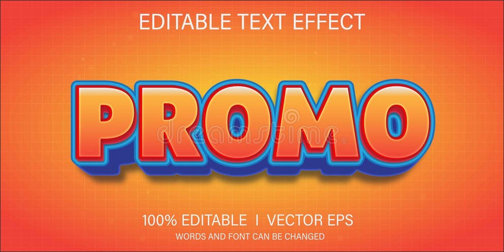 Promo Vector Text Effect with Modern Style Design Stock Vector ...