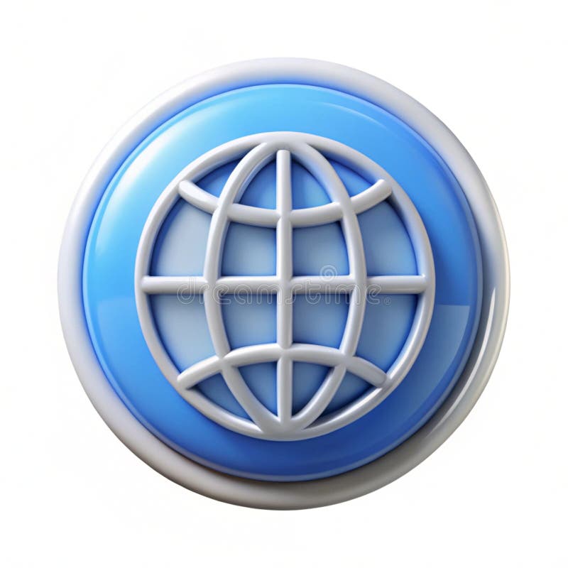 PSD 3D Rendering Domain Icon Isolated on White Background Stock ...