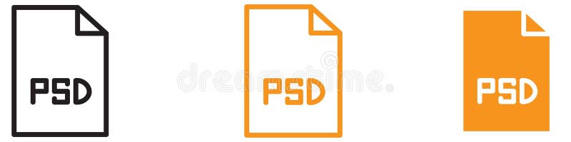 Editable PSD File Format Icon for Design and Graphic Arts Graphics ...