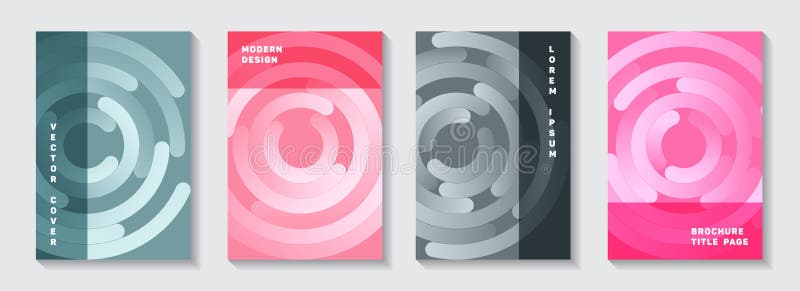 Editable Publication Front Pages Layouts. Trendy Banner Circle Elements ...