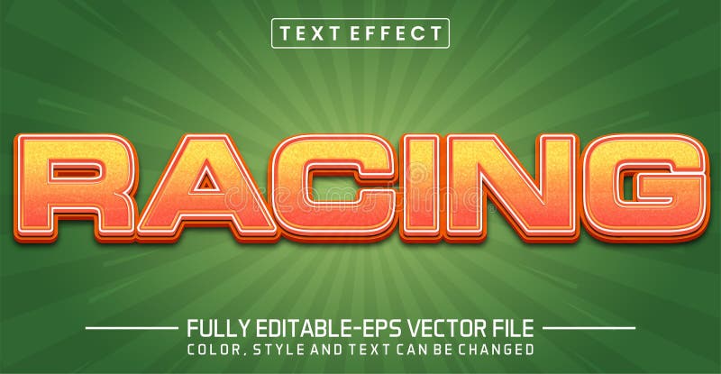 Editable Racing Text Style Effect - Racing Text Style Theme Stock ...