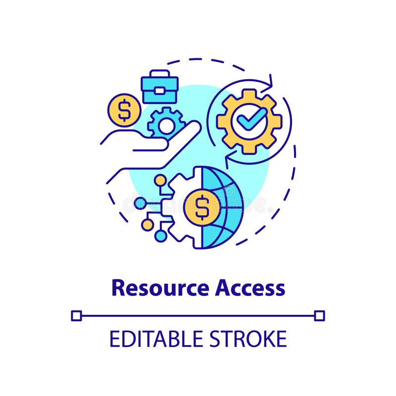 Customizable Resource Access Icon FDI Concept Stock Vector ...