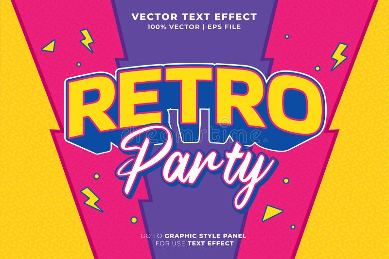 Editable Retro Party Text Effect Stock Illustrations – 1,057 Editable Retro Party Text Effect ...