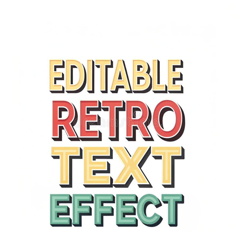 Retro Text Effect Stock Illustrations – 84,372 Retro Text Effect Stock ...
