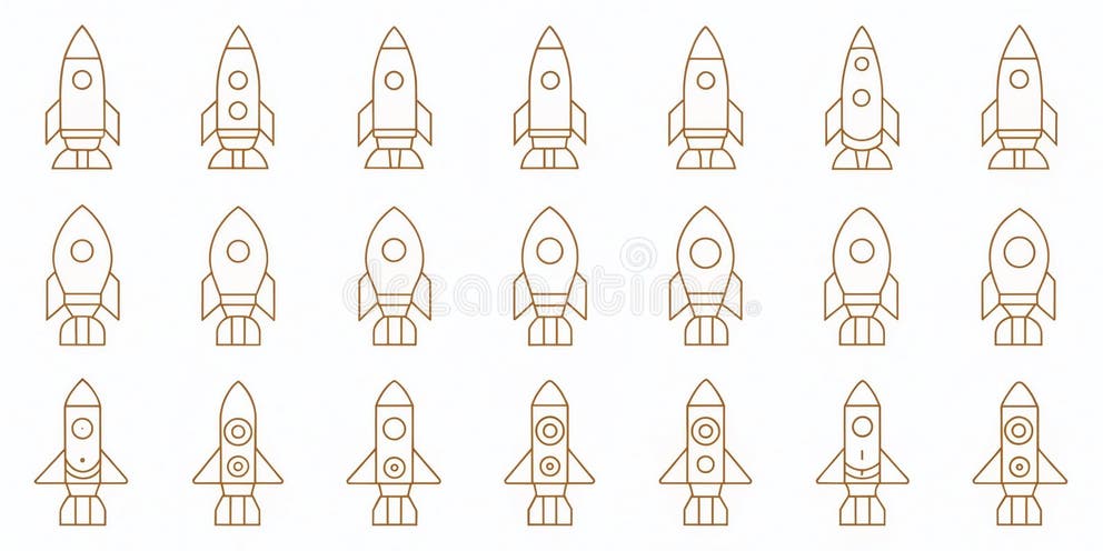 30 Editable Rocket Launch Icons for Web and App Design Clean Modern and ...