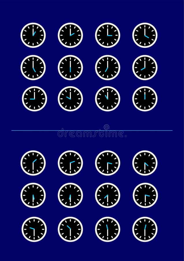 Editable Round Clock Icons Stock Illustrations – 2,374 Editable Round ...