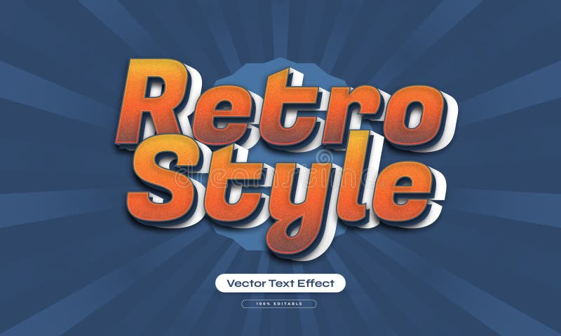 Editable 80s Retro Text Style with 3D Embossed Effect. Vintage Font ...
