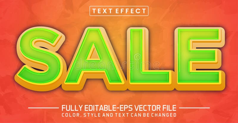 Editable Sale Text Style Effect - Text Style Concept Stock Vector ...