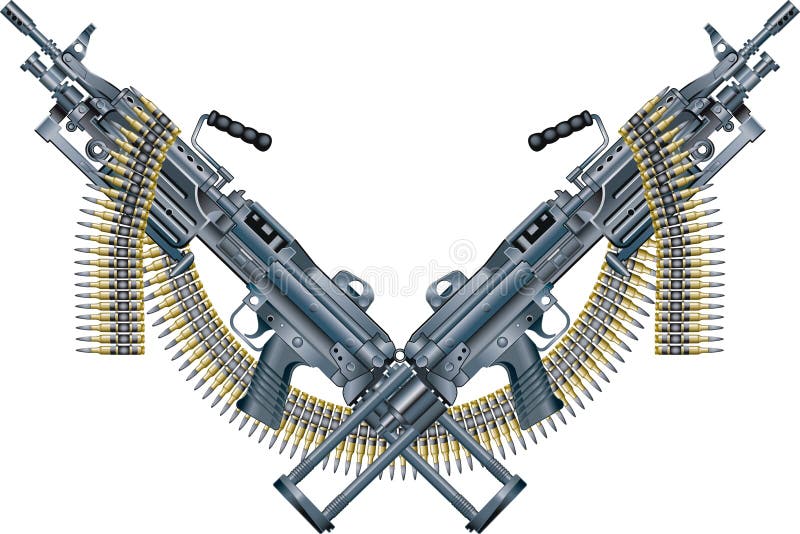 M249 Saw Light Machine Guns Stock Illustrations – 5 M249 Saw Light ...