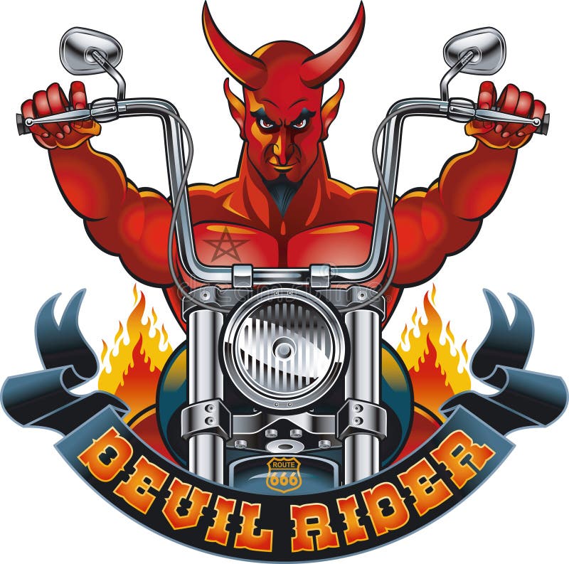 Devil rider stock vector. Illustration of club, ordeal - 103105558