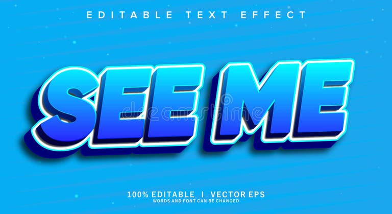 See Mee Vector Text Effect with Modern Style Design Stock Illustration ...