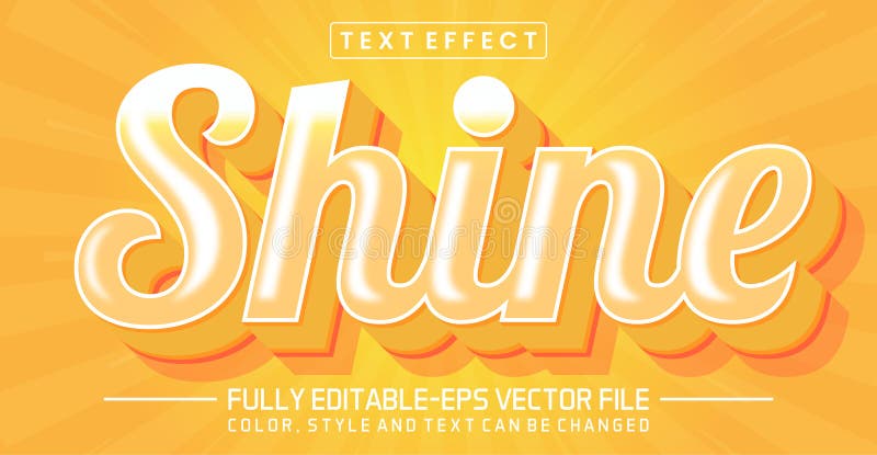 Editable Shine Text Style Effect - Text Style Concept Stock Vector - Illustration of luxury ...
