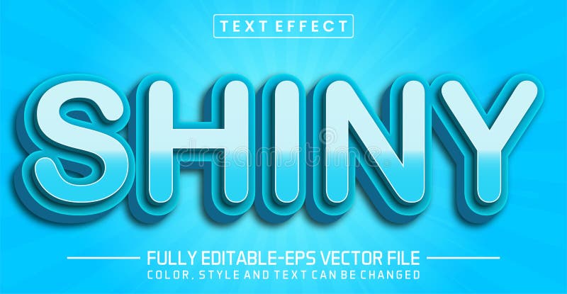 Editable Shiny Text Style Effect - Text Style Concept Stock Vector ...