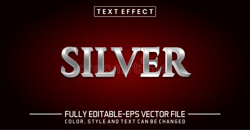Editable Silver Text Effect Stock Illustrations – 1,054 Editable Silver ...