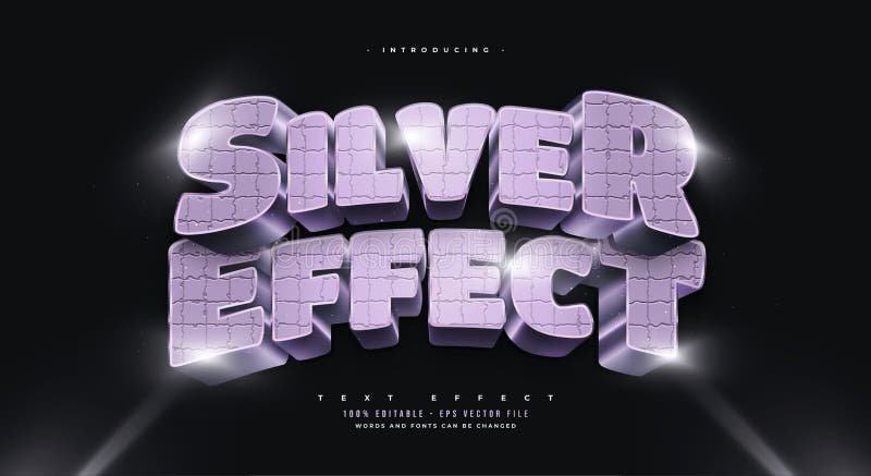 Editable Silver Text Style with 3D and Texture Effect. Metallic Text ... Editable Silver Text Style with 3D and Texture Effect. Metallic Text ...