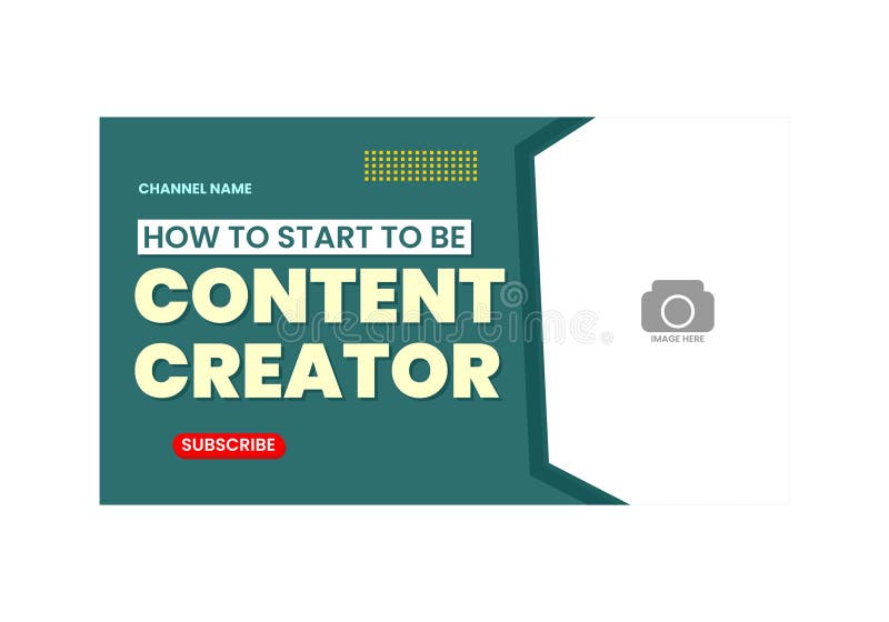 Green Thumbnail Youtube Template Stock Vector - Illustration of ...