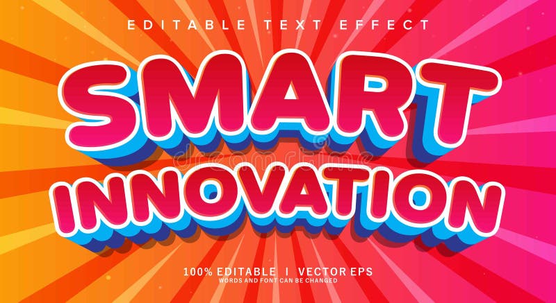 Smart Innovation Vector Text Effect with Modern Style Design Stock ...
