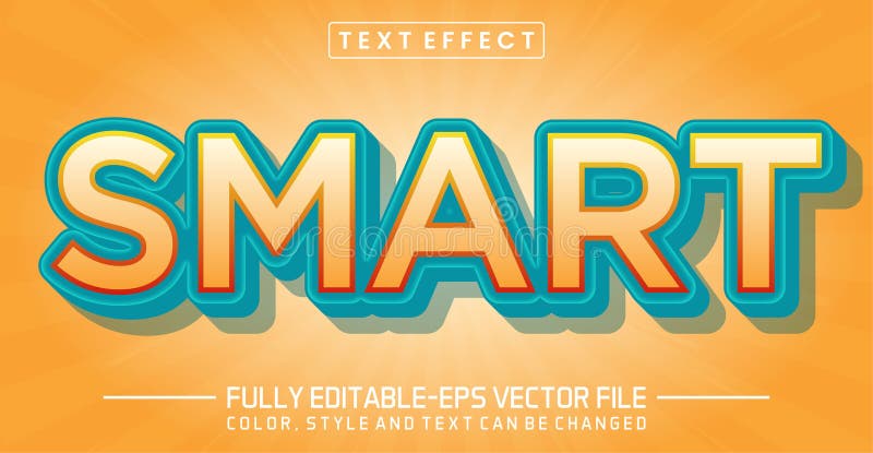 Editable Smart Text Style Effect - Smart Text Style Theme Stock Vector ...
