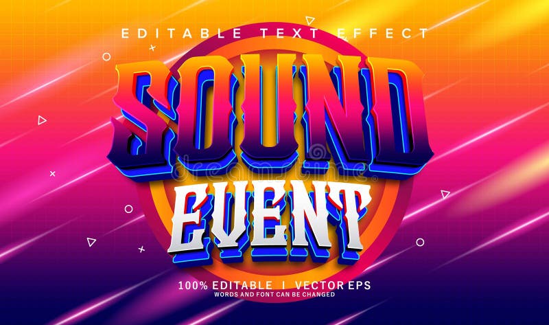 Sound Event Vector Text Effect with Modern Style Design Stock ...