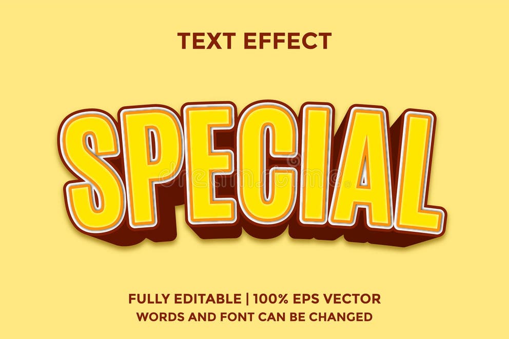 Editable Special Text Effect Template in Bold Cartoon Style Stock ...