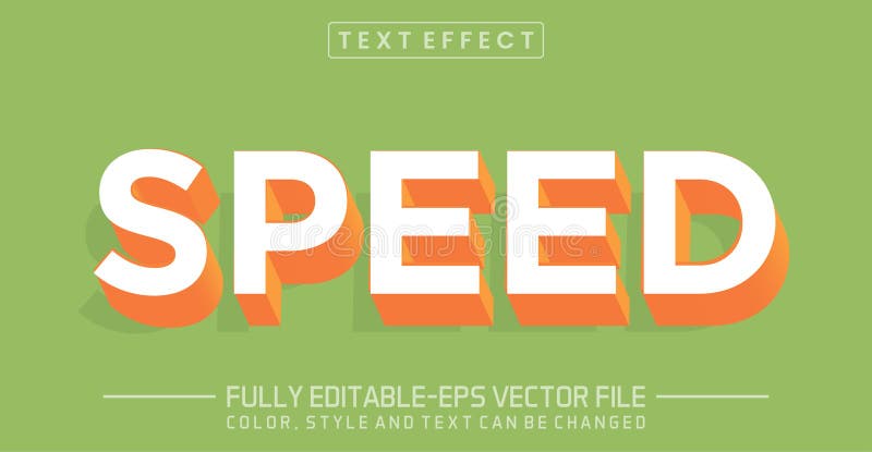 Editable Speed Text Style Effect - Text Style Concept Stock Vector ...