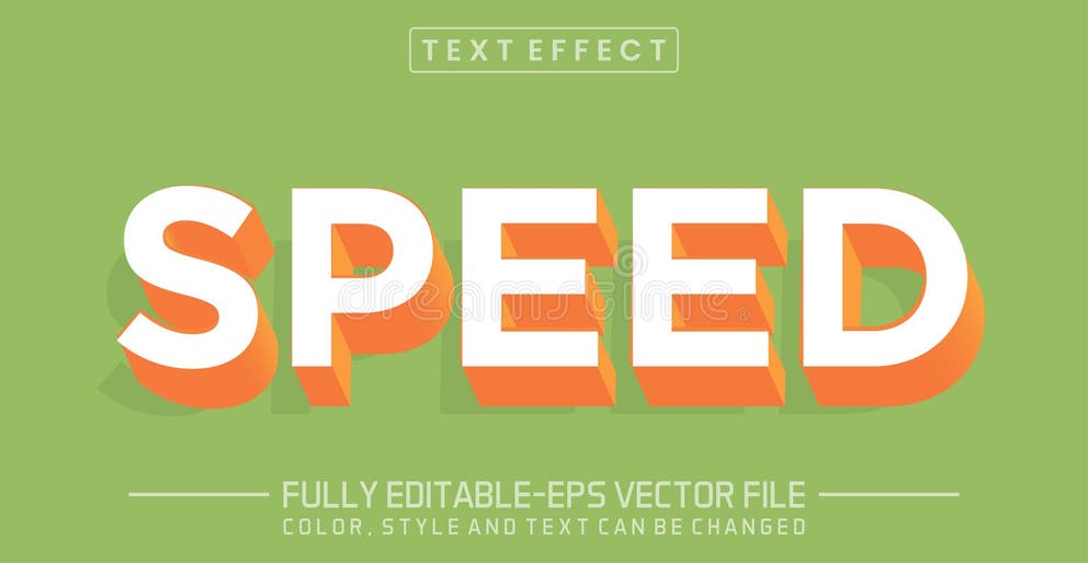 Editable Speed Text Style Effect - Text Style Concept Stock Vector ...