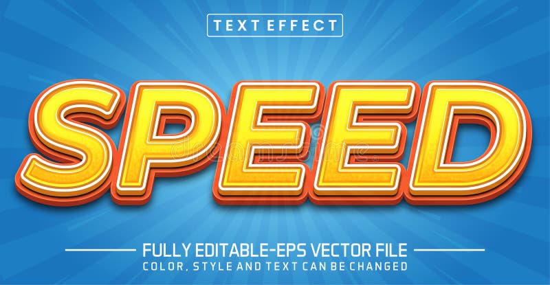 Editable Speed Text Style Effect - Speed Text Style Theme Stock Vector - Illustration of design ...