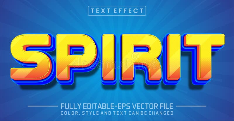 Editable Spirit Text Style Effect - Text Style Concept Stock Vector ...
