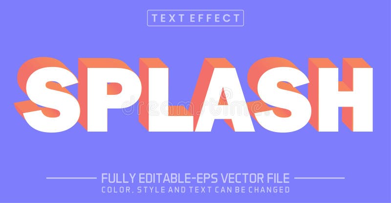 Editable Splash Text Style Effect - Text Style Concept Stock Vector ...