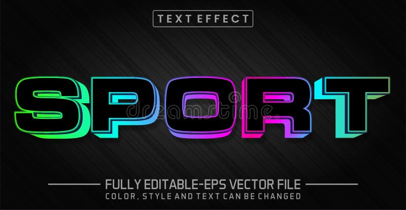 Editable Sport Text Effect - Sport Text Style Theme Stock Vector ...