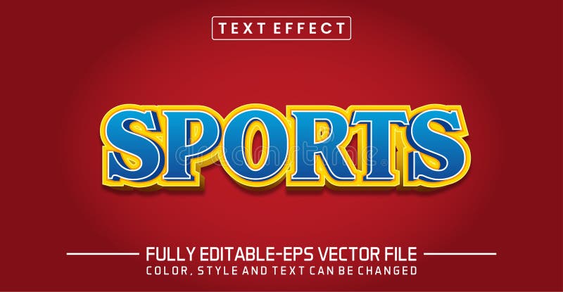 Editable Sports Text Effect Stock Illustration - Illustration of ...