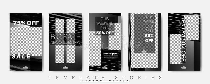 Editable Stories Background Template. Vector Design for Social Media ...